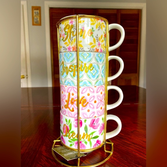 Pier 1 | Dining | Pier Mothers Day Gift Set Coffee Cups Beautiful Art ...